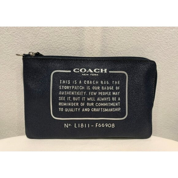 Coach | Bags | Coach Storypatch Creed Pouch Cosmetic Makeup Bag ...